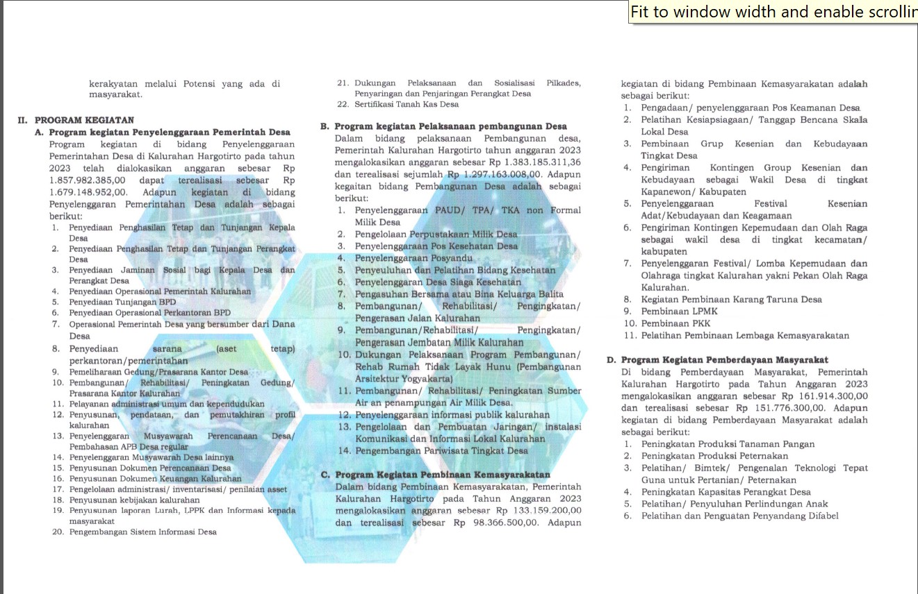 INFORMASIL PENYELENGGARAAN PEMERINTAH KALURAHAN (IPPK) TAHUN 2023 ...